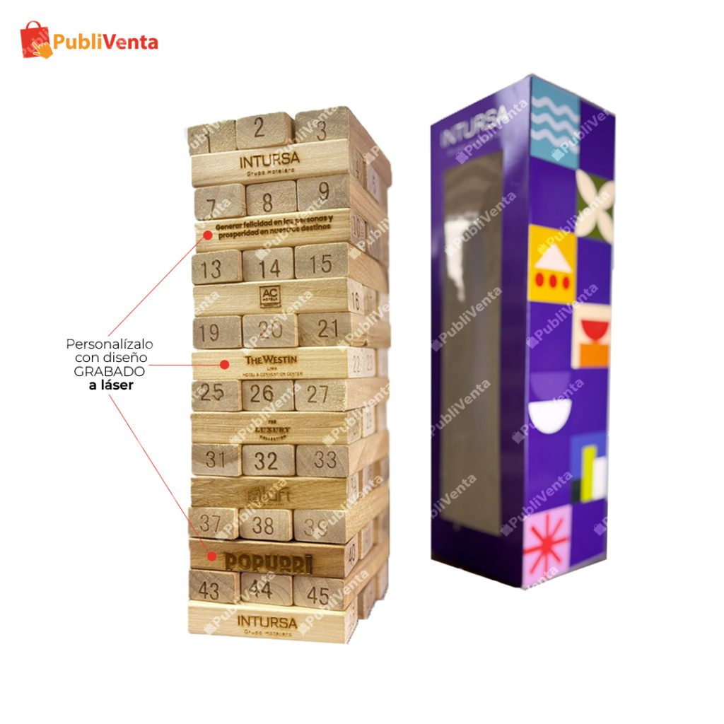 JENGA PERSONALIZADO GRABADO LÁSER – Publiventa