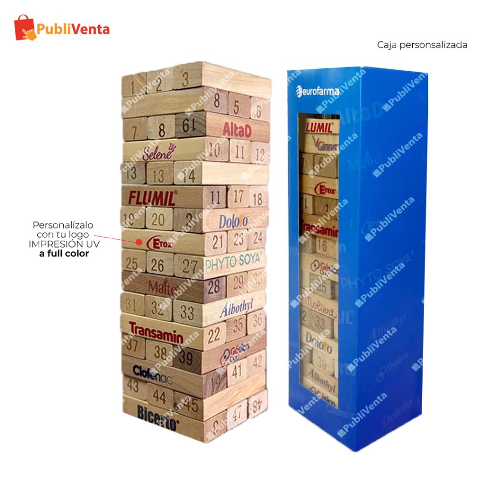 JENGA PERSONALIZADA CON LOGOS – Publiventa